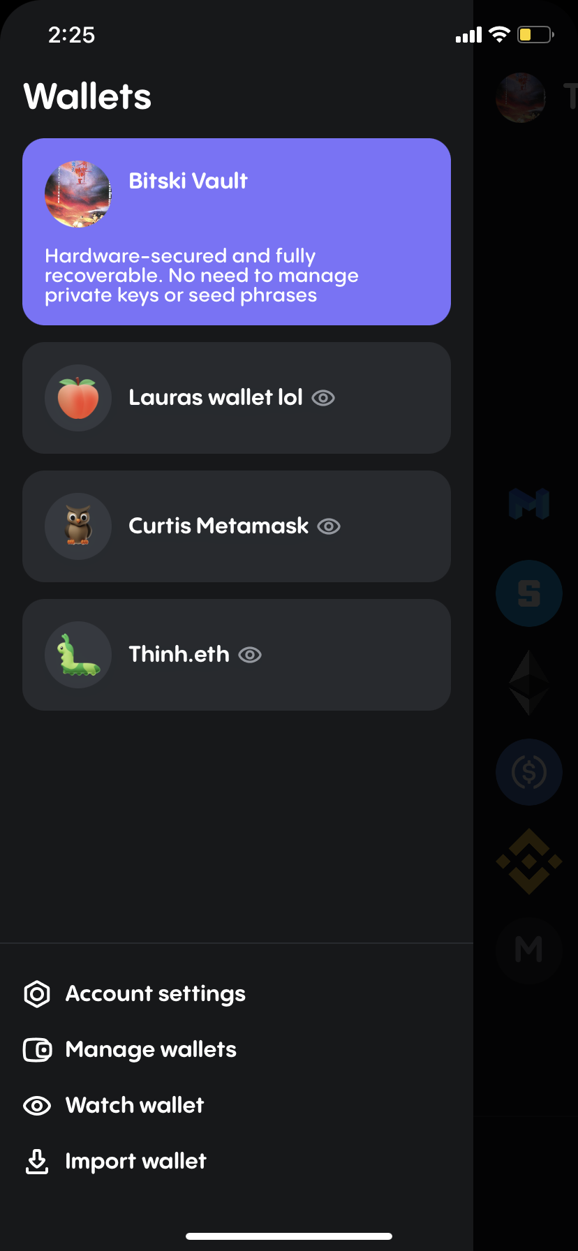 Watching or monitoring a wallet on the Bitski iOS app – Bitski